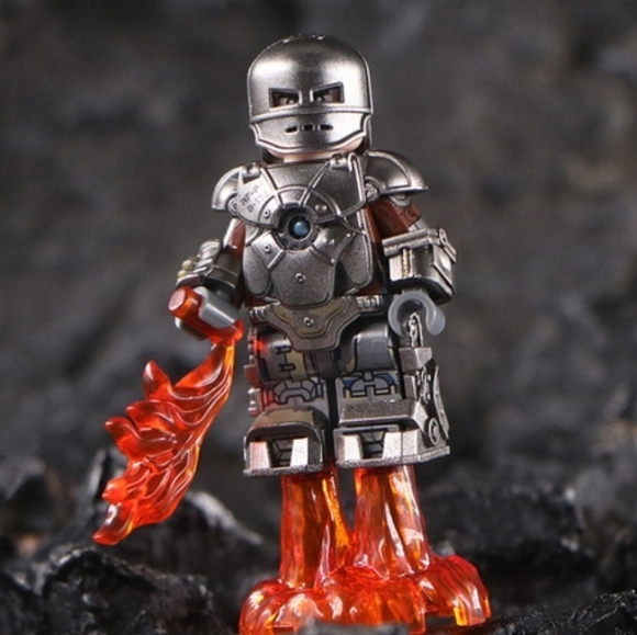 Lego | Toys | Iron Man Custom Lego Silver Fire Reversible Face ...